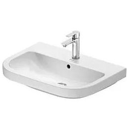 Duravit D-Code Waschtisch 2398650000 Weiß Hochglanz, 650x460mm, mit Überlauf, Hahnlochbank, Hahnloch