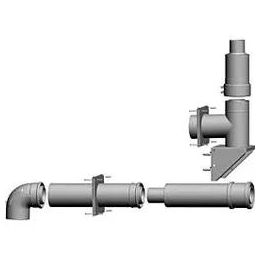 Wolf Garten Wolf Bausatz 2651501 DN 80/125, bis 50 kW, raumluftunabhängig, für Abgasleitung-Fassade