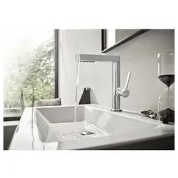 Hansgrohe Finoris Waschtischarmatur 76063000 mit Ausziehbrause 2jet und Push-Open Ablaufgarnitur, chrom