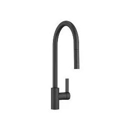 Dornbracht Tara Ultra Spültisch-Einhebelmischer 33870875-33 herausziehbar, mit Brausefunktion, Ausladung 240mm, schwarz matt