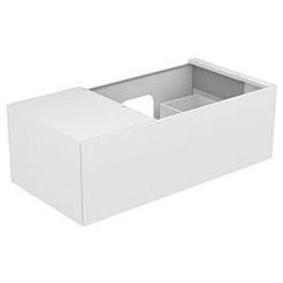 KEUCO Edition 11 Unterschrank 31154300100 105 x 35 x 53,5 cm, mit LED, Lack matt, Glas weiss