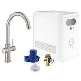 KEUCO Grohe Blue Professional Spültisch-Einhebelmischer 31323DC2 supersteel, Starter Kit, C-Auslauf, Bluetooth/WIFI