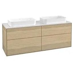 Villeroy & Boch Villeroy und Boch Finion Waschtischunterschrank F31100PC 160x60,3cm, Abdeckplatte white matt, Oak Veneer