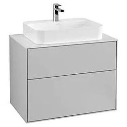 Villeroy & Boch Villeroy und Boch Finion Waschtischunterschrank F34100GJ 80x60,3cm, Abdeckplatte white matt, Light grey matt