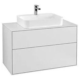 Villeroy & Boch Villeroy und Boch Finion Waschtischunterschrank F35100MT 100x60,3cm, Abdeckplatte white matt, White matt lacquer