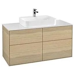 Villeroy & Boch Villeroy und Boch Finion Waschtischunterschrank F38100PC 120x60,3cm, Abdeckplatte white matt, Oak Veneer