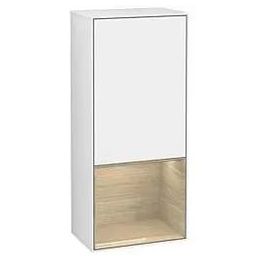 Villeroy & Boch Villeroy und Boch Finion Seitenschrank G550PCGF 41,8cm, rechts, Emotion, Regal unten Oak Veneer, Glossy white lacquer