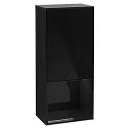 Villeroy & Boch Villeroy und Boch Finion Seitenschrank G550PHPH 41,8cm, rechts, Emotion, Regal unten Glossy Black, Glossy Black Lacquer