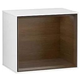 Villeroy & Boch Villeroy und Boch Finion Regalmodul G590GNGF 41,8x35,6cm, Ladestation, Emotion, Regal Walnut Veneer, Glossy white lacquer