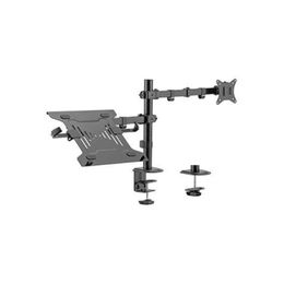 Gembird MA-DA-03 - mounting kit - for monitor / notebook - fine texture black 18 kg Up to 32" (monitor) / up to 15.6" (notebook) 100 x 100 mm