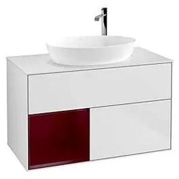 Villeroy & Boch Villeroy und Boch Finion Waschtischunterschrank G891HBMT 100cm, Abdeckplatte white matt, Emotion, Regale Peony matt lacquer, White matt lacquer