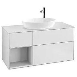 Villeroy & Boch Villeroy und Boch Finion Waschtischunterschrank G941MTMT 120cm, Abdeckplatte white matt, Emotion, Regale White matt lacquer, White matt lacquer