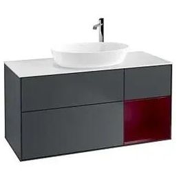 Villeroy & Boch Villeroy und Boch Finion Waschtischunterschrank G951HBHG 120cm, Abdeckplatte white matt, Emotion, Regale Peony matt lacquer, Midnight Blue Matt Lacquer