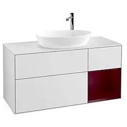 Villeroy & Boch Villeroy und Boch Finion Waschtischunterschrank G951HBMT 120cm, Abdeckplatte white matt, Emotion, Regale Peony matt lacquer, White matt lacquer