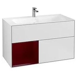 Villeroy & Boch Villeroy und Boch Finion Waschtischunterschrank G030HBMT 99,6x59,1cm, Wandbeleuchtung, Regal links Peony, White matt lacquer