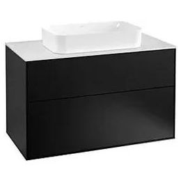 Villeroy & Boch Villeroy und Boch Finion Waschtischunterschrank G23100PD 100x60,3cm, Emotion, Abdeckplatte white matt, Black matt lacquer