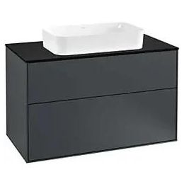 Villeroy & Boch Villeroy und Boch Finion Waschtischunterschrank G23200HG 100x60,3cm, Emotion, Abdeckplatte black matt, Midnight Blue Matt Lacquer