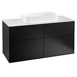 Villeroy & Boch Villeroy und Boch Finion Waschtischunterschrank G26100PD 120x60,3cm, Emotion, Abdeckplatte white matt, Black matt lacquer