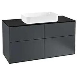 Villeroy & Boch Villeroy und Boch Finion Waschtischunterschrank G26200HG 120x60,3cm, Emotion, Abdeckplatte black matt, Midnight Blue Matt Lacquer