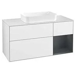 Villeroy & Boch Villeroy und Boch Finion Waschtischunterschrank G301HGGF 120cm, Abdeckplatte white matt, Emotion, Regal rechts Midnight Blue Matt Lacquer, Glossy white lacquer