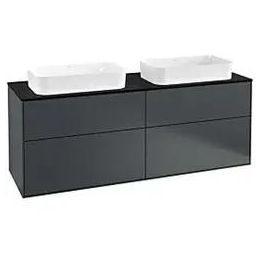 Villeroy & Boch Villeroy und Boch Finion Waschtischunterschrank G31200HG 160x60,3cm, Emotion, Abdeckplatte black matt, Midnight Blue Matt Lacquer