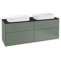 Villeroy & Boch Villeroy und Boch Finion Waschtischunterschrank G31200GM 160x60,3cm, Emotion, Abdeckplatte black matt, Olive Matt Lacquer