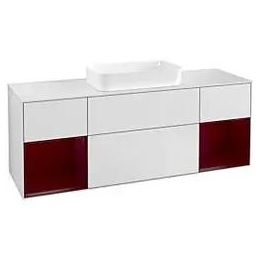 Villeroy & Boch Villeroy und Boch Finion Waschtischunterschrank G331HBMT 160cm, Abdeckplatte white matt, Emotion, Regale Peony matt lacquer, White matt lacquer