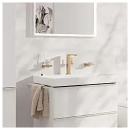 Hansgrohe Tecturis E Waschtischarmatur 73060140 mit Schwenkauslauf und Push-Open-Ablaufgarnitur, brushed bronze