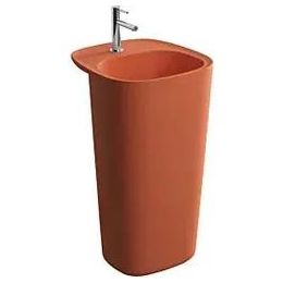 Vitra Plural Waschtisch 7814B477-0041 48,5 x 52,5 x 85 cm, rote Erde matt, boden-/freistehend, ohne Überlauf, 1 Hahnloch