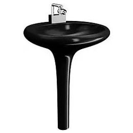 Vitra Istanbul Waschtisch 4261B470-0041 60,5x61,5cm, integrierte Standsäule, ohne Überlauf/Hahnloch mittig, schwarz VC