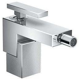 Hansgrohe Axor Edge Bidetarmatur 46211000 chrom, Diamantschliff, Push-Open Ablaufgarnitur, Ausladung 149mm