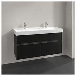 Villeroy & Boch Villeroy und Boch Collaro Waschtischunterschrank C012B0VL 115,4x54,6x44,4cm, Waschbecken mittig, LED, volcano black