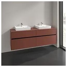 Villeroy & Boch Villeroy und Boch Collaro Waschtischunterschrank C02400AH 160x54,8x50cm, für 2 Waschtische, wine red