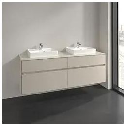 Villeroy & Boch Villeroy und Boch Collaro Waschtischunterschrank C02400VN 160x54,8x50cm, für 2 Waschtische, cashmere grey