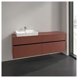 Villeroy & Boch Villeroy und Boch Collaro Waschtischunterschrank C02200AH 160x54,8x50cm, Waschtisch links, wine red