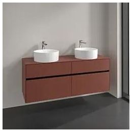 Villeroy & Boch Villeroy und Boch Collaro Waschtischunterschrank C04800AH 140x54,8x50cm, für 2 Waschtische, wine red