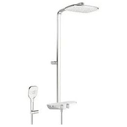 Hansa Hansaemotion Brause-Thermostat 5865017182 AP,3-strahlig, Sicherheitsglas, chrom/weiss