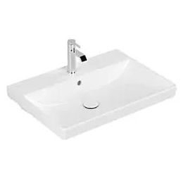 Villeroy & Boch Villeroy und Boch Avento Waschtisch 415865RW 65 x 47 cm, 1 Hahnloch, mit Überlauf, stone white C-plus