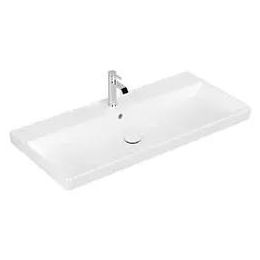 Villeroy & Boch Villeroy und Boch Avento Möbel-Waschtisch 4156A5RW stone white C-plus, 100 x 47 cm, 1 Hahnloch, mit Überlauf