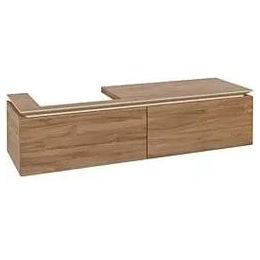 Villeroy & Boch Villeroy und Boch Legato Waschtischunterschrank B68800RH 160x38x50cm, Waschtisch links, Kansas Oak