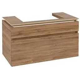 Villeroy & Boch Villeroy und Boch Legato Waschtischunterschrank B69500RH 100x55x50cm, Waschtisch mittig, Kansas Oak