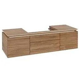 Villeroy & Boch Villeroy und Boch Legato Waschtischunterschrank B69800RH 140x38x50cm, Waschtisch mittig, Kansas Oak