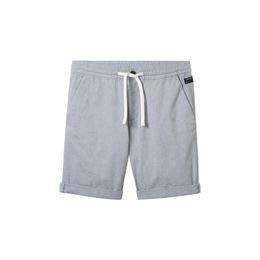 Tom Tailor Denim Herren Shorts mit recycelter Baumwolle, blau, Uni, Gr. XS