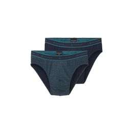 Tom Tailor Herren Slips 2-er Set, blau, Print, Gr. 4