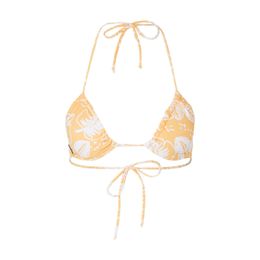 Tom Tailor Damen Triangle Bikinitop mit Print, gelb, Muster, Gr. 42