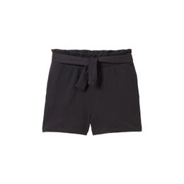 Tom Tailor Mädchen Relaxed Shorts mit Raffung, grau, Uni, Gr. 140