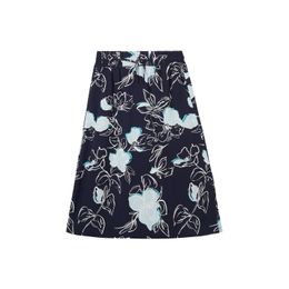 Tom Tailor Damen Midi Rock mit Print, blau, Print, Gr. 36