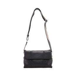 Tom Tailor Denim Damen Allya Überschlagtasche, schwarz, Uni, Gr. ONESIZE