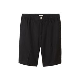 Tom Tailor Denim Herren Regular Shorts, schwarz, Uni, Gr. XS