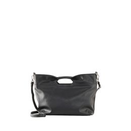 Tom Tailor Damen Anissa Shopper aus Kunstleder, schwarz, Uni, Gr. ONESIZE